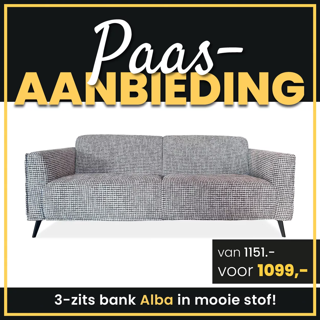 Paasactie: bank Alba - De Schakel Wonen